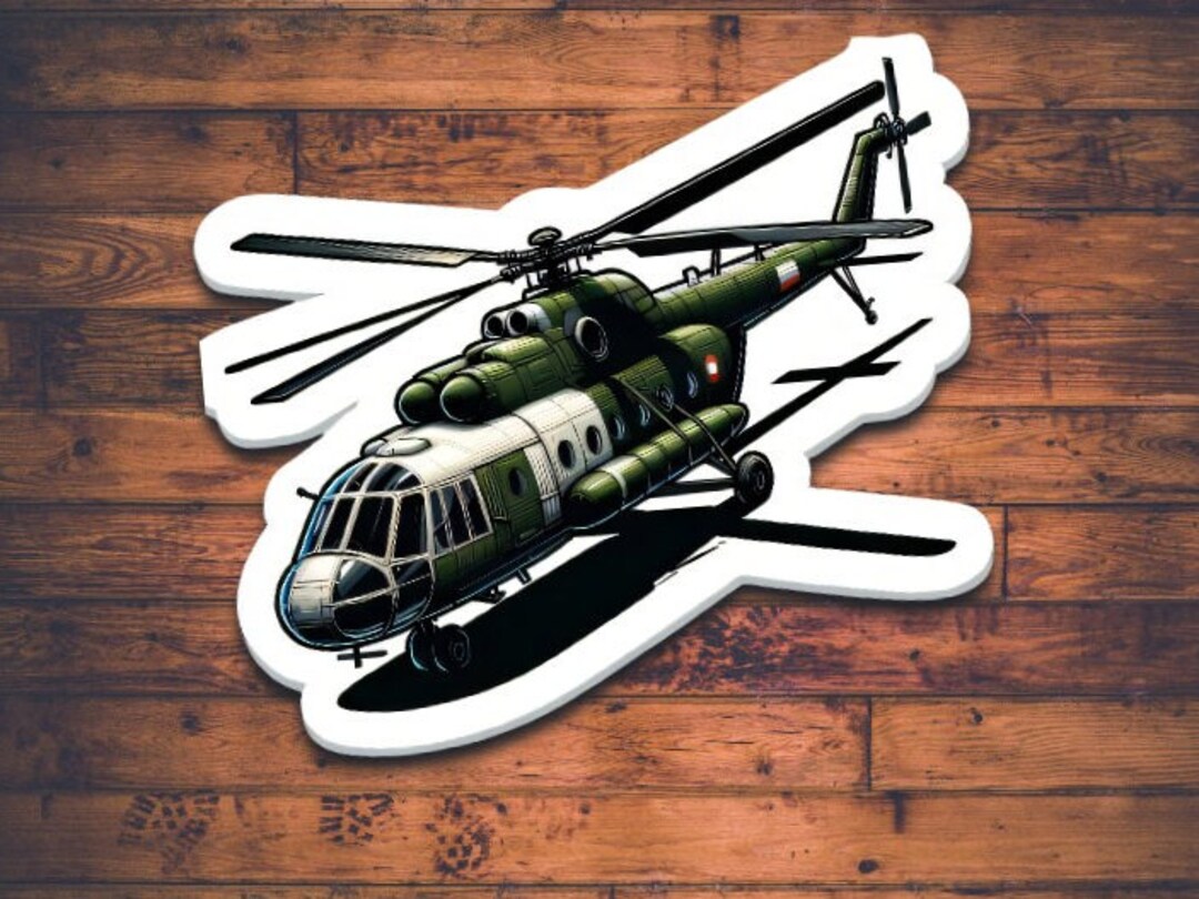 Helicopter Sticker - Etsy