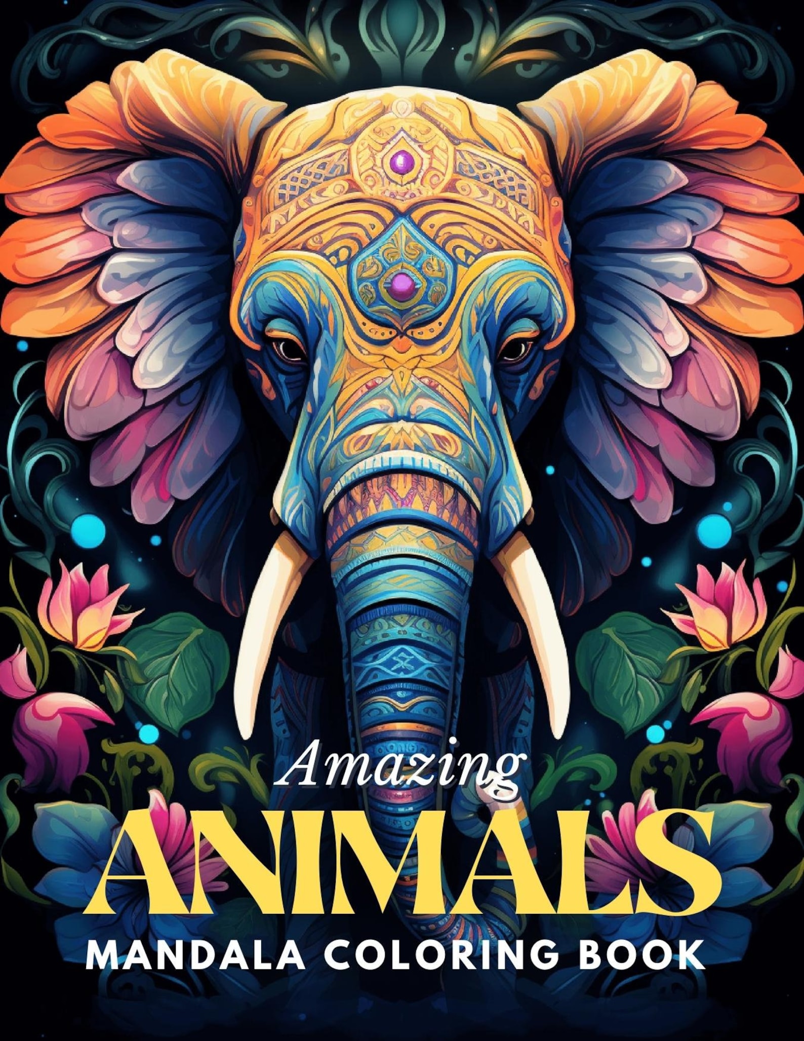 Animal Mandala Coloring Book, Mandala Printable, Adult Coloring Book ...