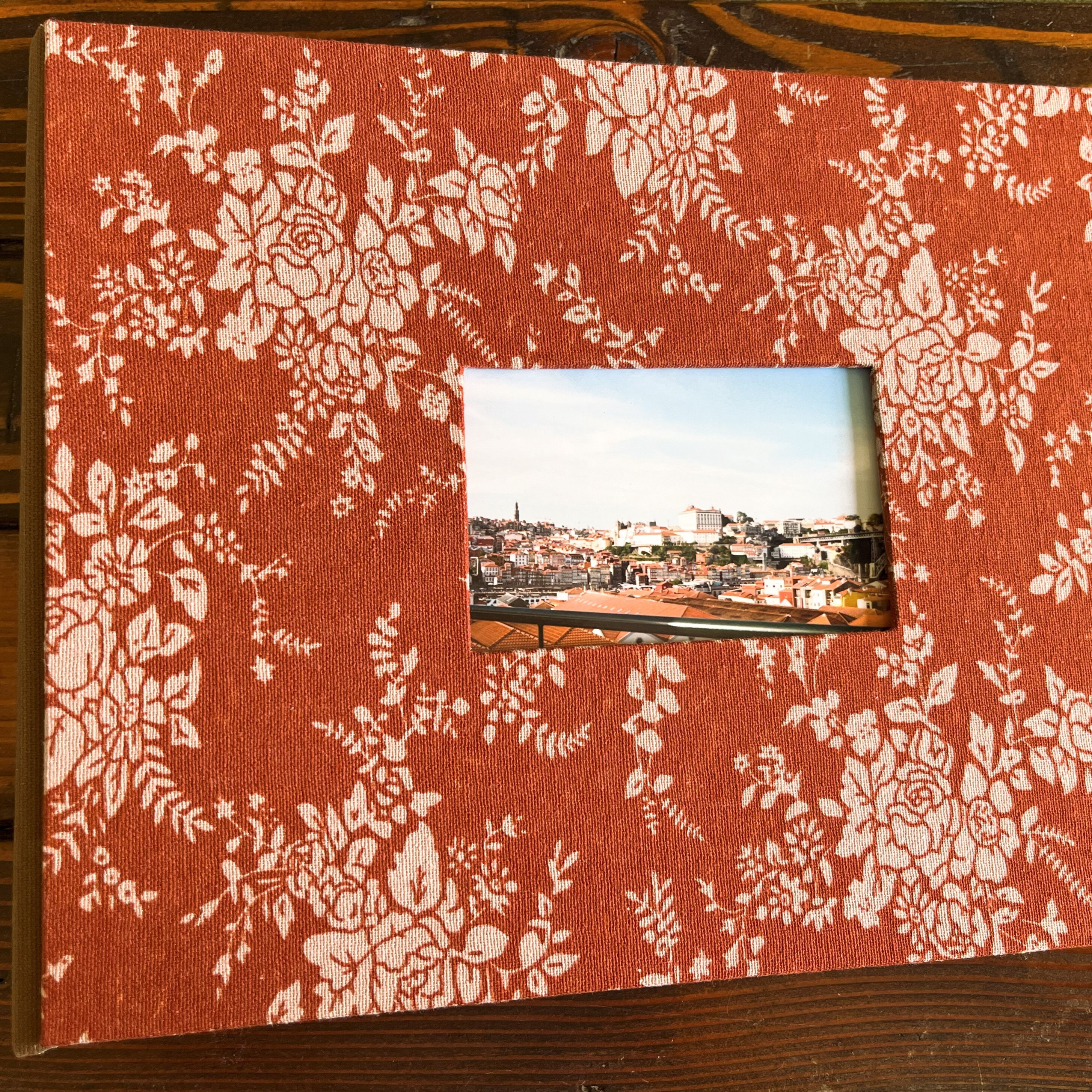 Red Floral Clothbound Photo Album/scrapbook With Brown Fabric Spine - Etsy