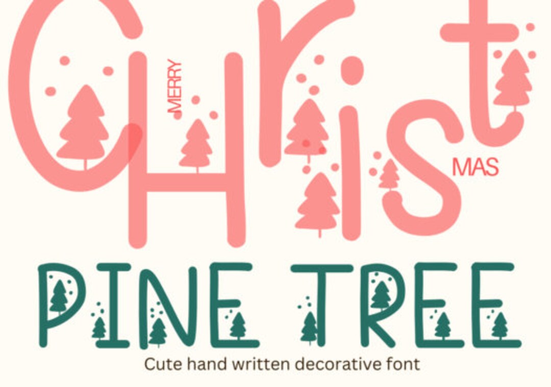 Pine Tree Font, Minimalist Bold Font, Cricut Fonts, Casual Font, Modern ...