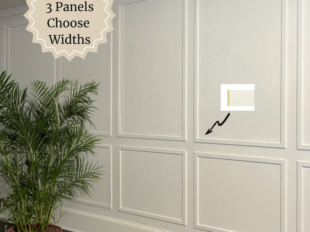 Wall Paneling Kit- Pre-cut Wall Trim- Accent Wall Minimalist Decor ...