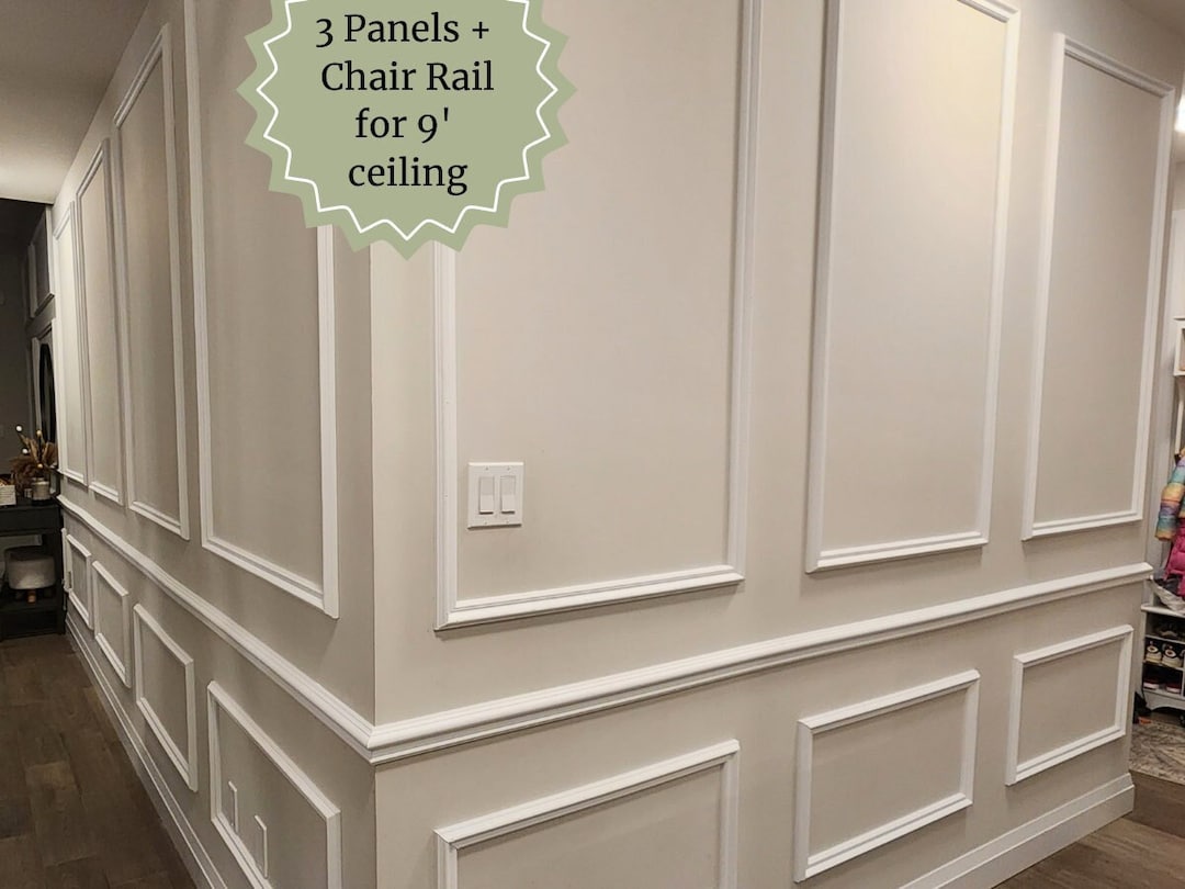 Wall Paneling Kit Wall Trim Accent Wall Wainscoting Picture Frame Style ...