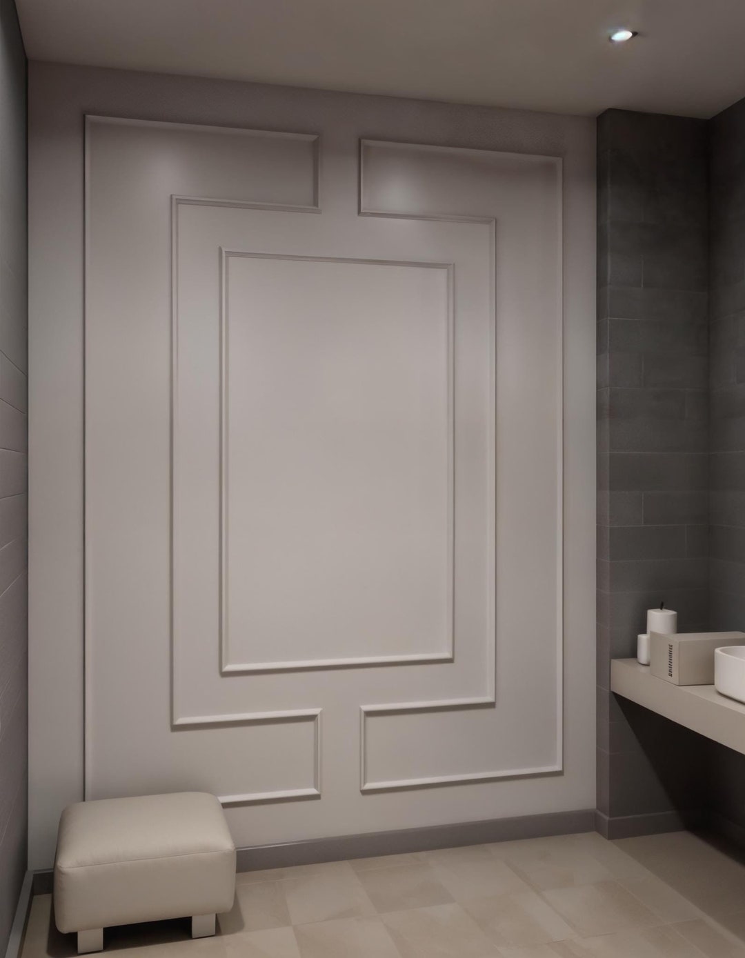 Wall Molding Kit- Paintable Wall Trim- Accent Wall- Square Paneling ...