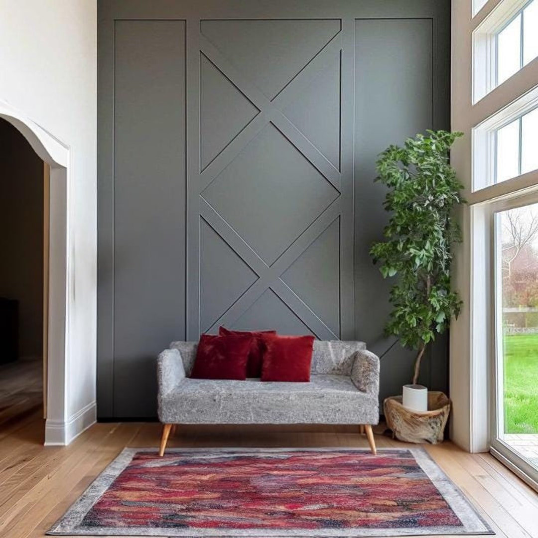 Wall Molding Kit- Paintable Wall Trim- Accent Wall- Wall Squares ...