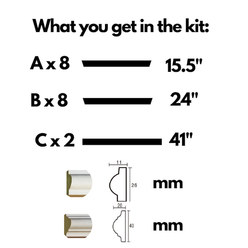 Pre-primed Wainscoting Kit – Polyurethane Half Wall, 4 Panels & Chair ...
