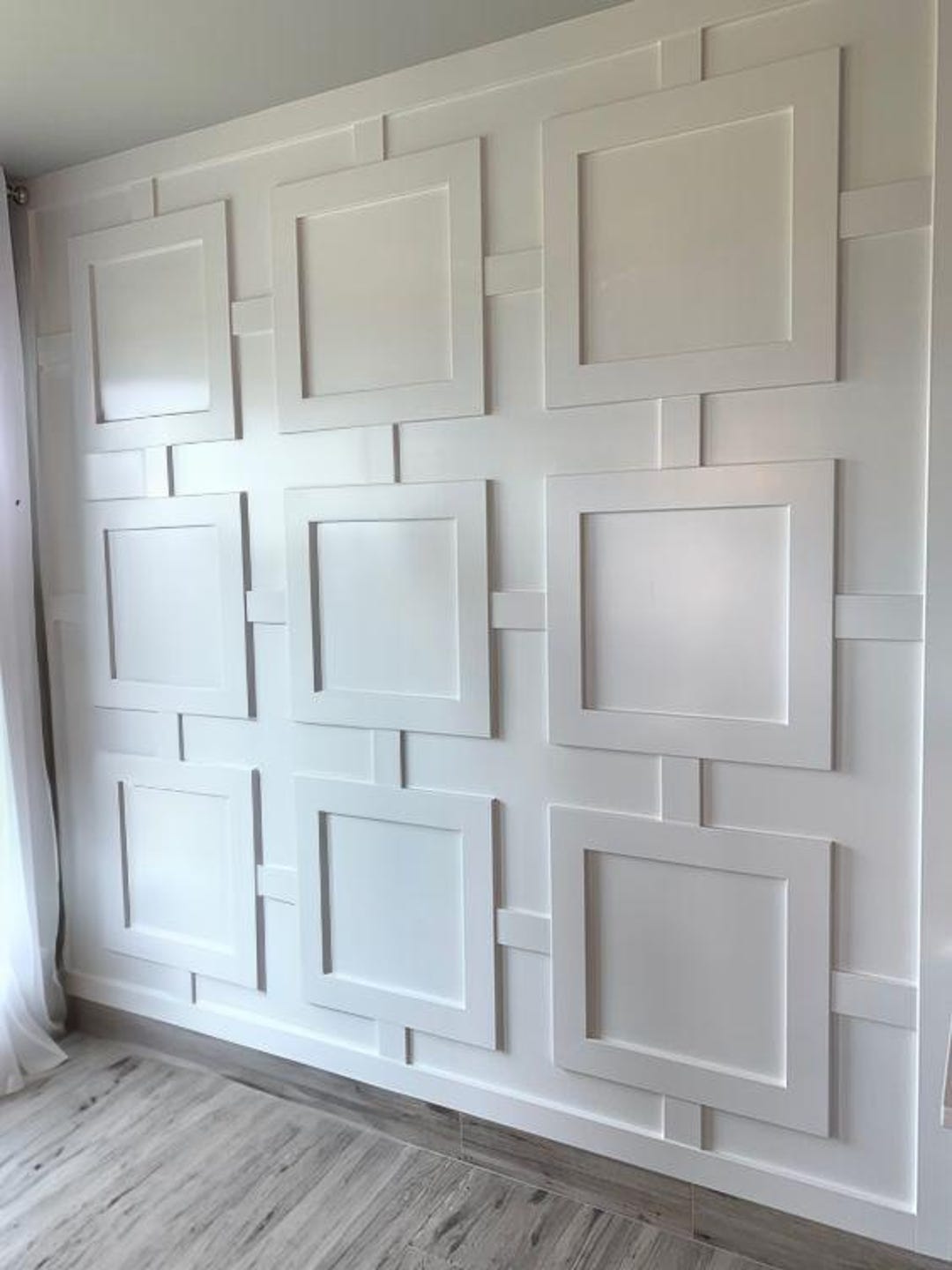 Paintable Square Wall Molding Kit – Polyurethane Accent Wall Paneling ...