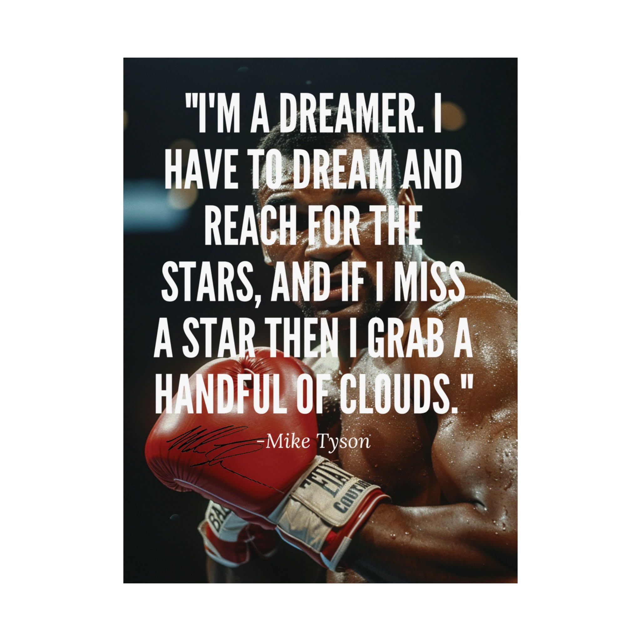 Mike Tyson Motivational Quote Wall Art Poster - Etsy