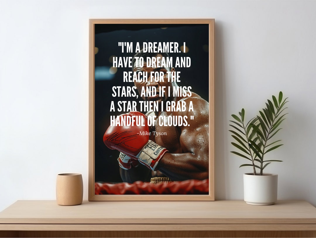 Mike Tyson Motivational Quote Wall Art Poster - Etsy