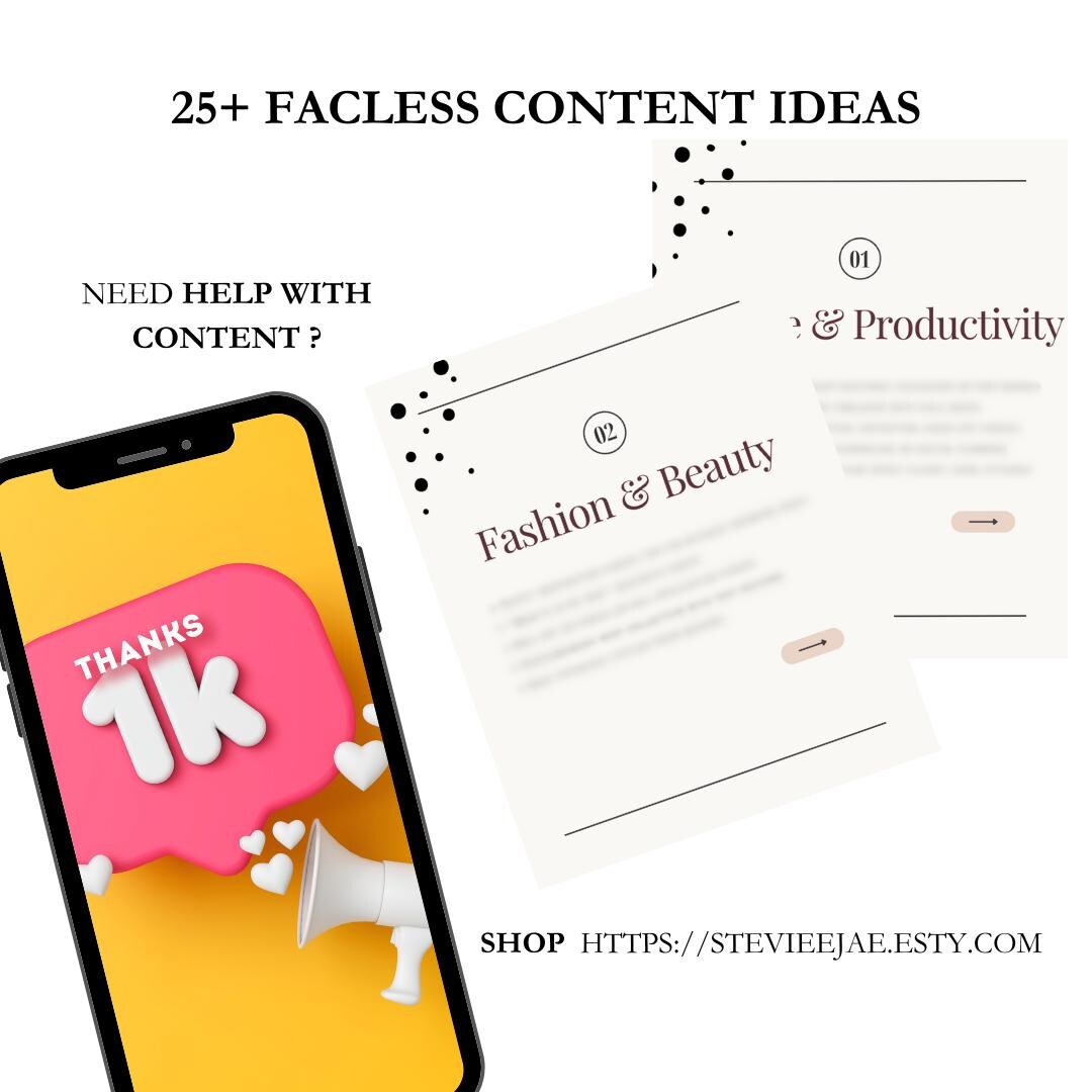25+ Viral Faceless Content Ideas | Digital Download for Content ...