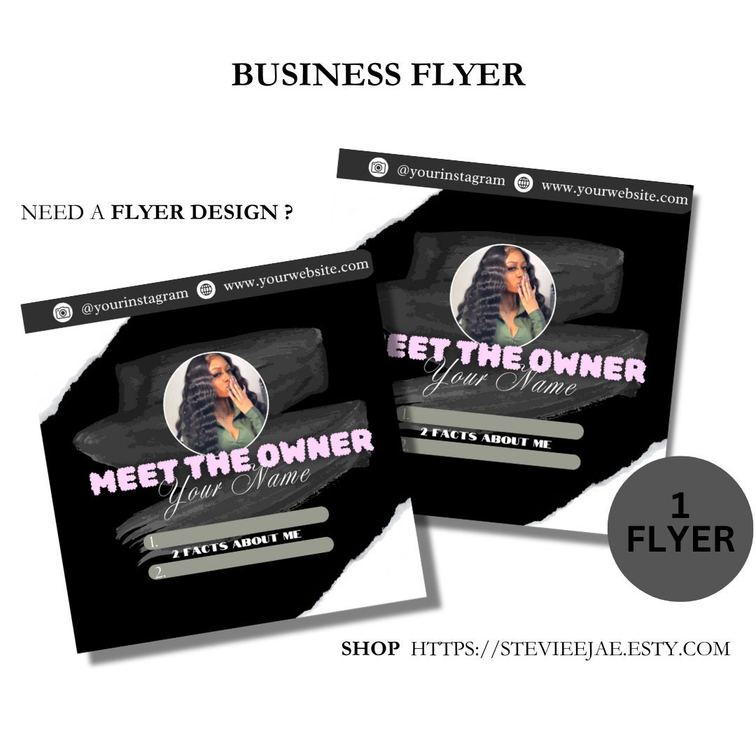 Editable Meet the Owner Flyer - DIY Hair, Lash, Makeup, Nail ...