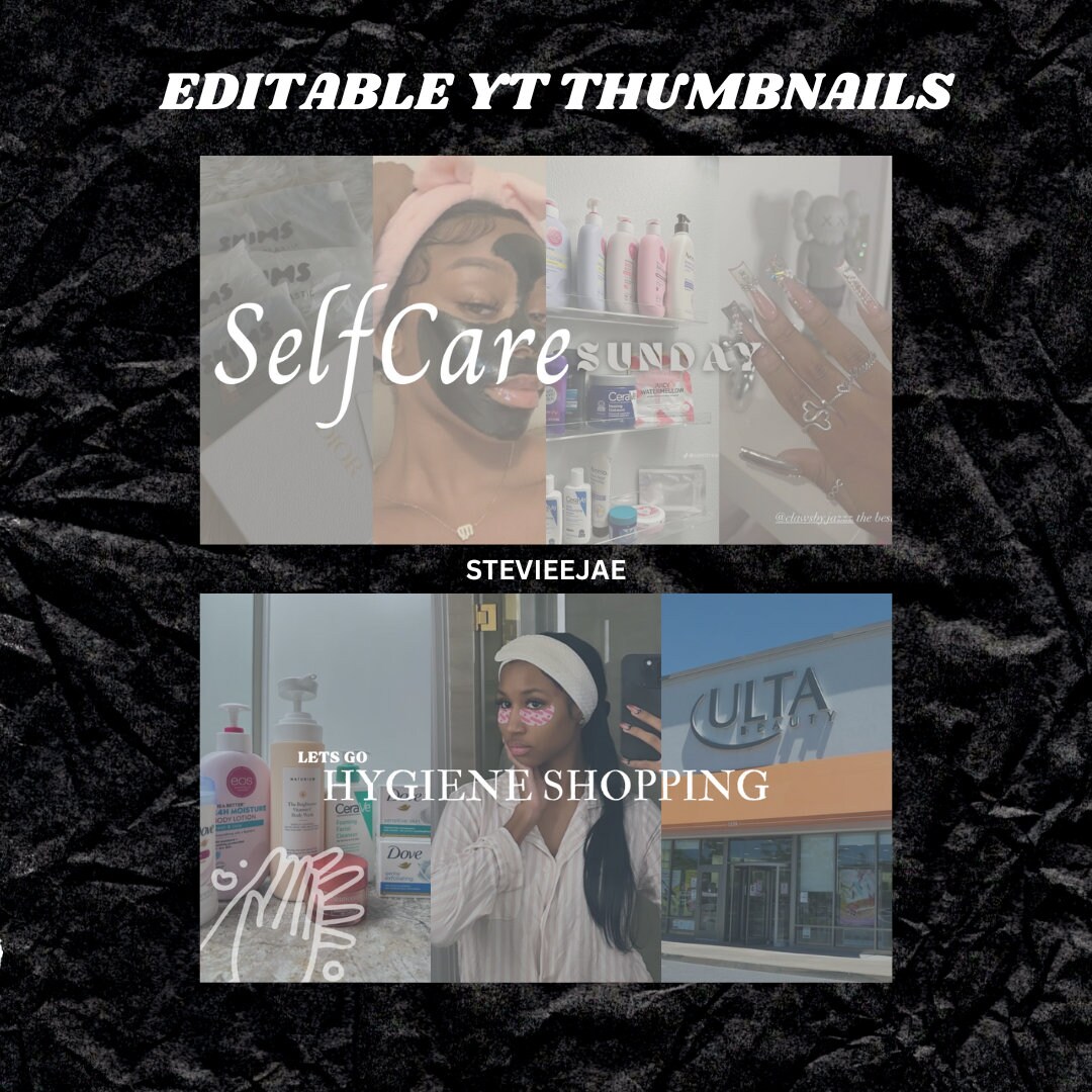 Editable Youtube Thumbnail Template - Content Creator - Etsy