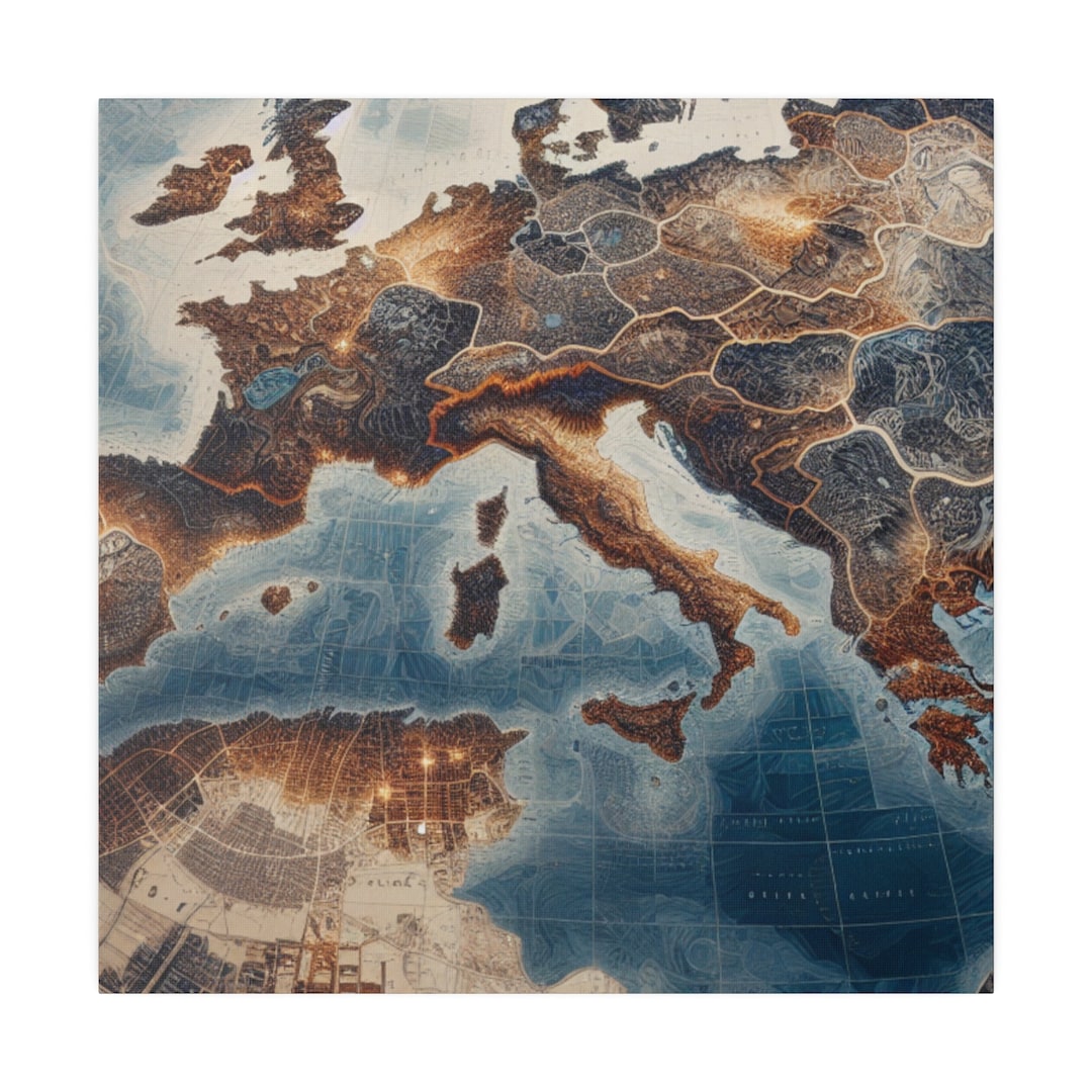 Illuminated Cartography: A Luxurious Map Relief in Contoured Elegance ...