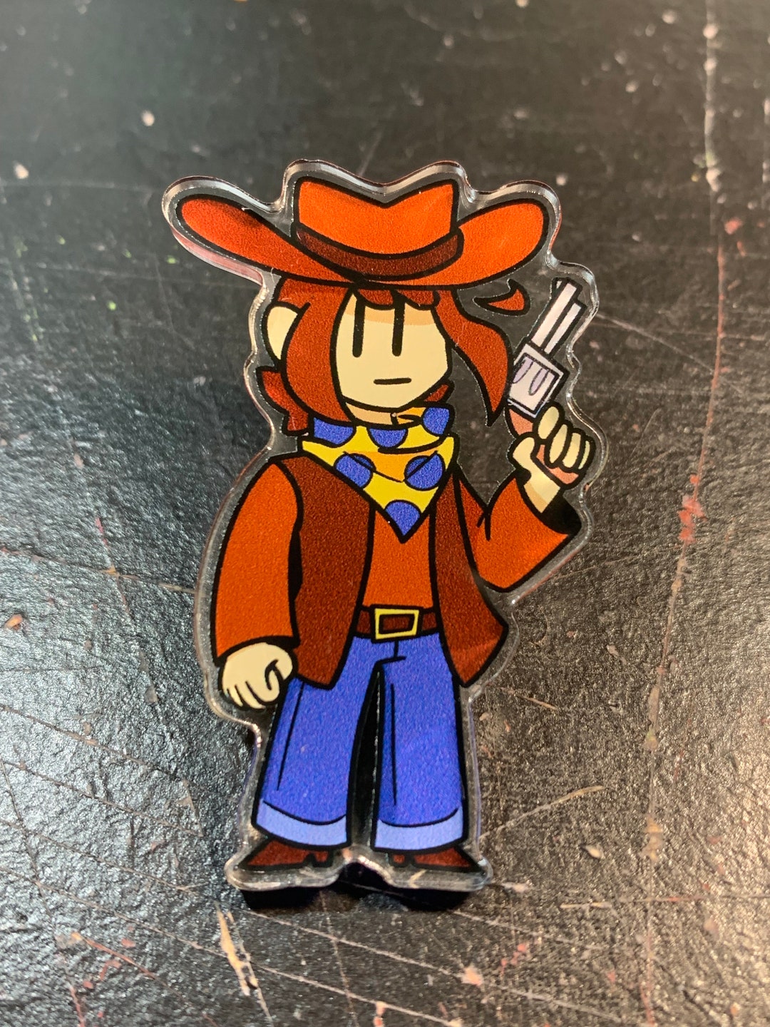 Gun-hat (clover) Undertale Yellow Acrylic Pin - Etsy