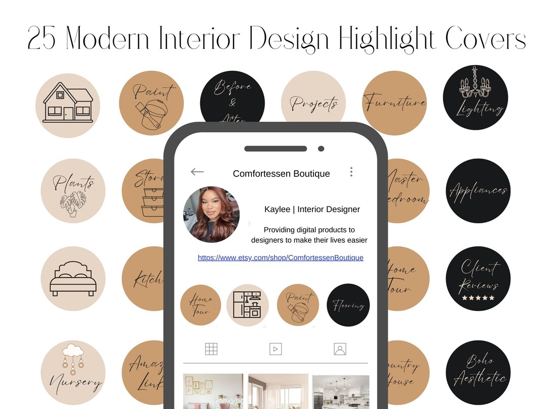 25 Interior Design Highlight Covers for Instagram Story Template ...