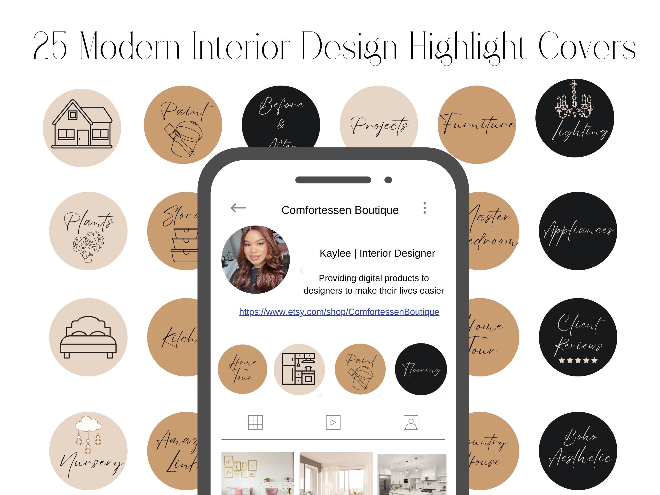 25 Interior Design Highlight Covers for Instagram Story Template ...