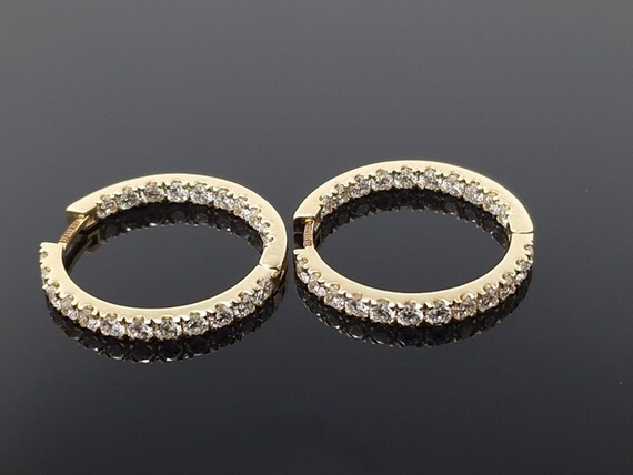 Diamond studded hoop earrings store