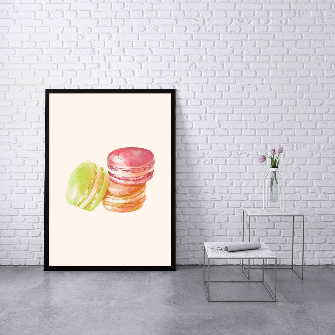 Macarons Printable Wall Art Kitchen Wall Decor Girly Wall Art Macarons ...