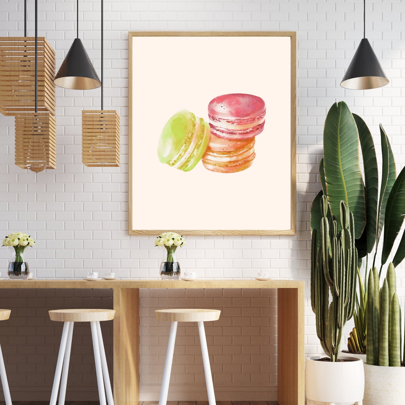 Macarons Printable Wall Art Kitchen Wall Decor Girly Wall Art Macarons ...
