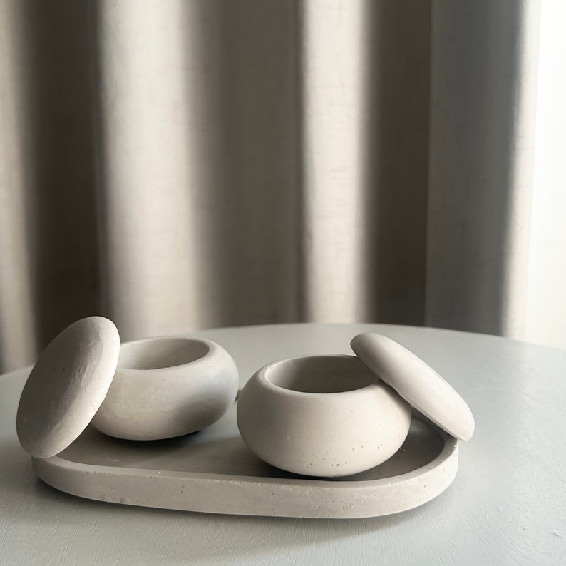 Salt Cellar With Lid Bowl Cute Salt and Pepper Bowl Handmade Dinnerware ...