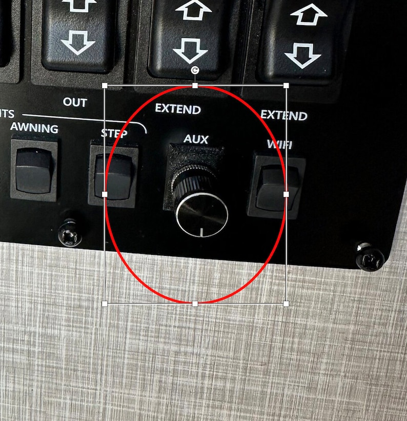 RV / Camper Control Panel Insert for Use With 12V Light Dimmer Switch ...