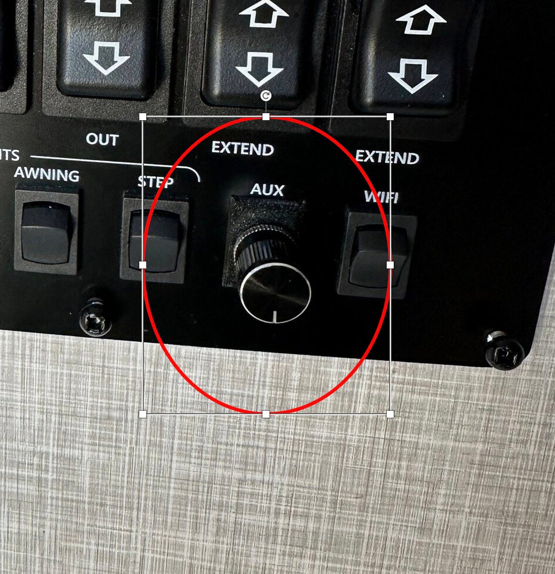 RV / Camper Control Panel Insert for Use With 12V Light Dimmer Switch ...