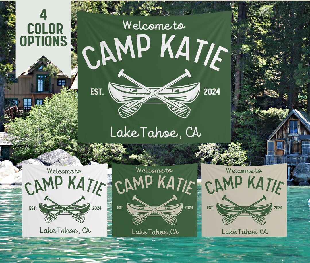 Custom Camp Bachelorette Party Photo Backdrop, Camp Bachelorette Flag ...