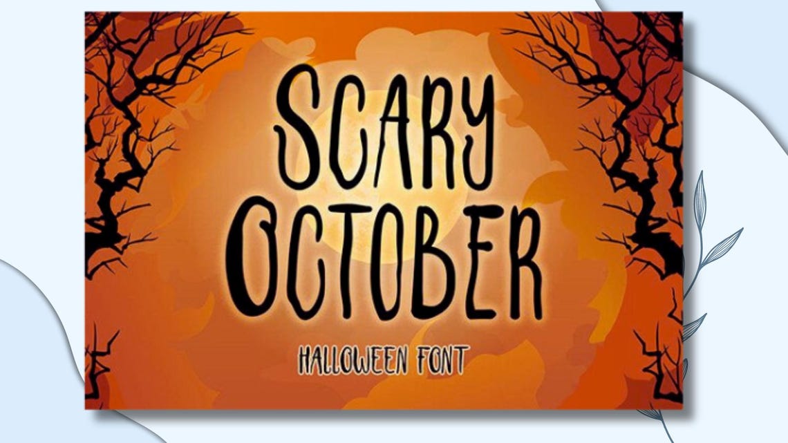 Scary October Font, Handwritten Font, Wedding Font, Modern Font ...
