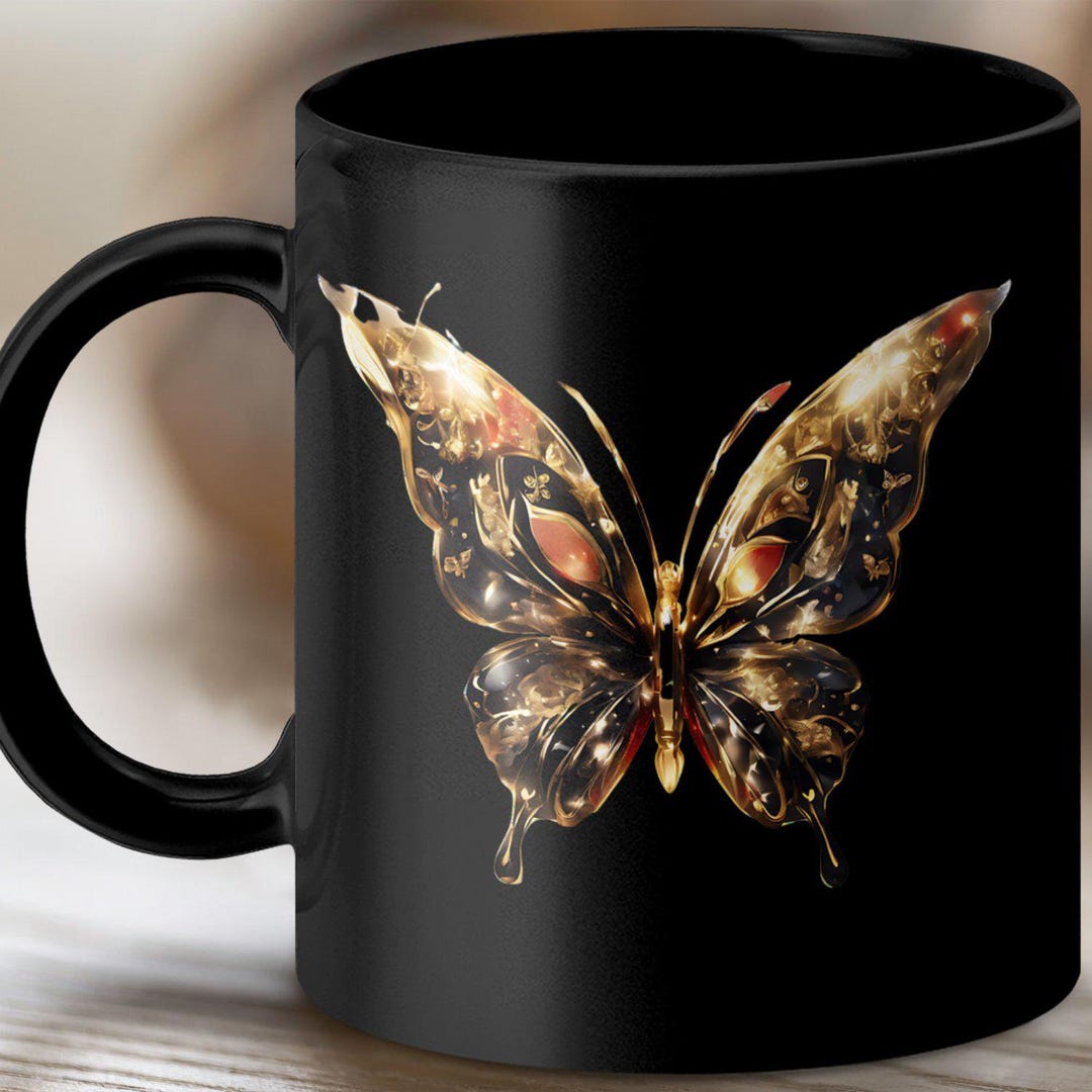 Elegant Butterfly Design, 11oz White or Black Mug, Coffee Mug, Tea Mug ...