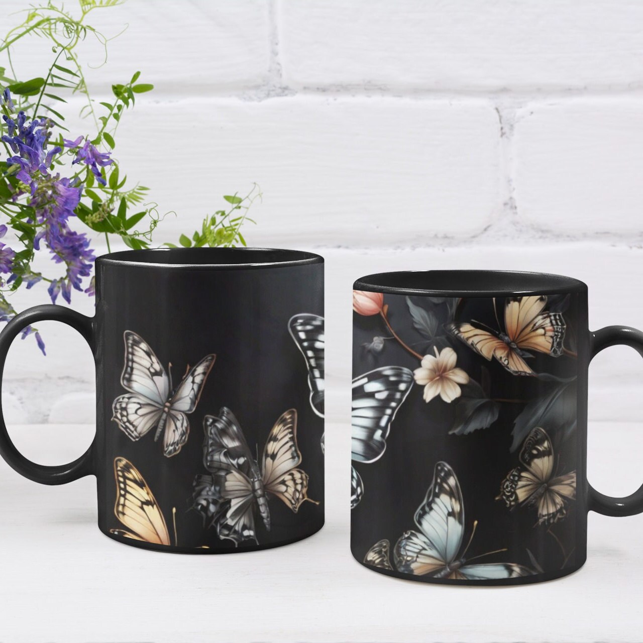 Color Changing Beautiful Butterfly Art Mug Nature Inspired Drinkware ...