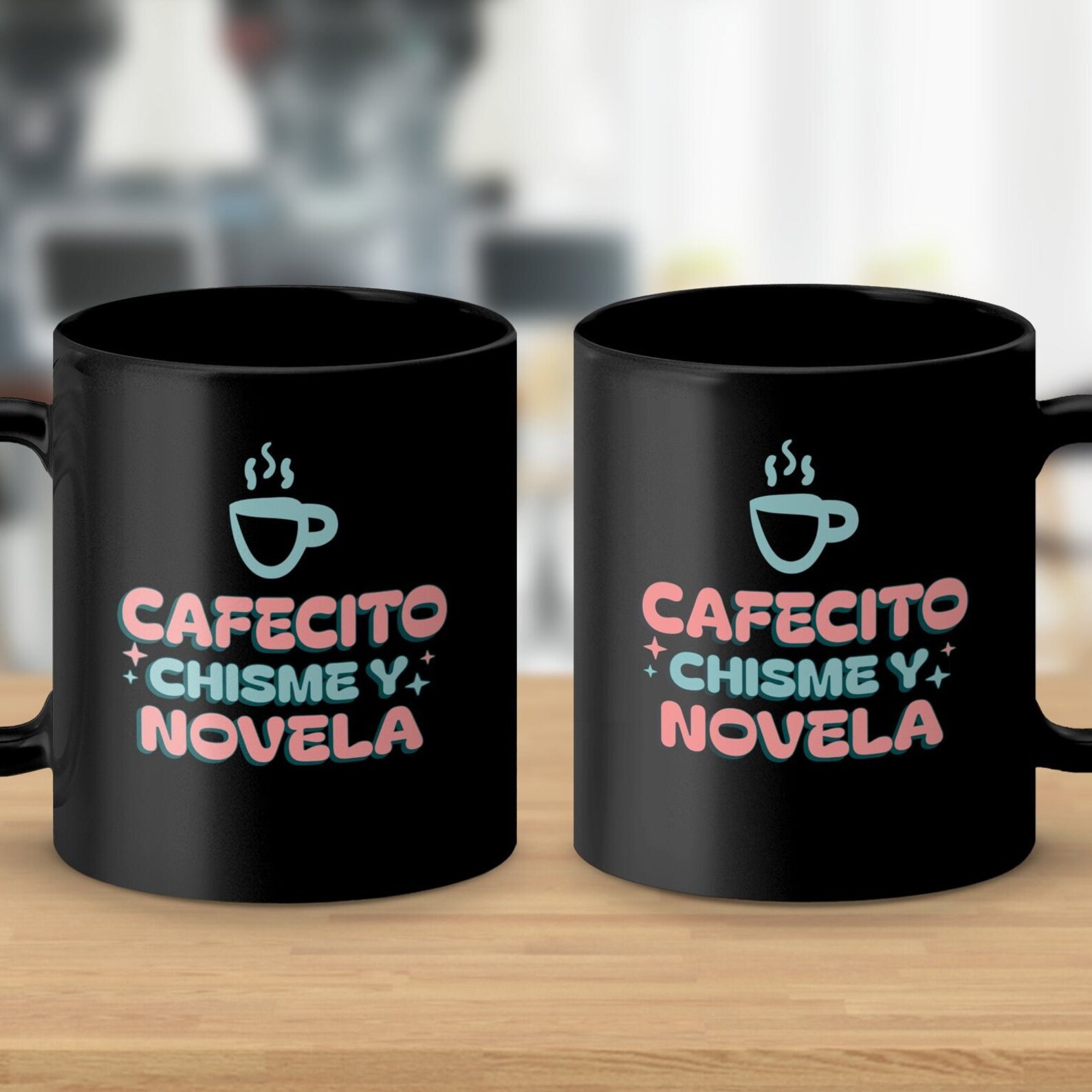 Cafecito Chisme Y Novela Mug, Fun Spanish Quote Coffee Cup, Perfect ...