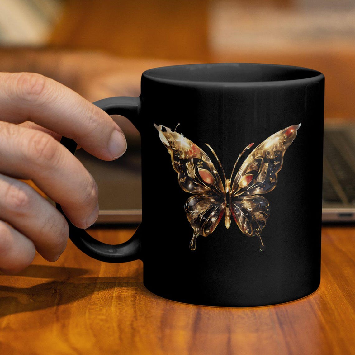 Elegant Butterfly Design, 11oz White or Black Mug, Coffee Mug, Tea Mug ...