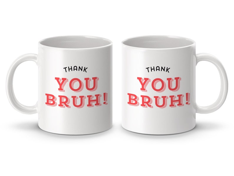 Funny Thank You Mug, Bold Typography Coffee Cup, Humorous Appreciation ...