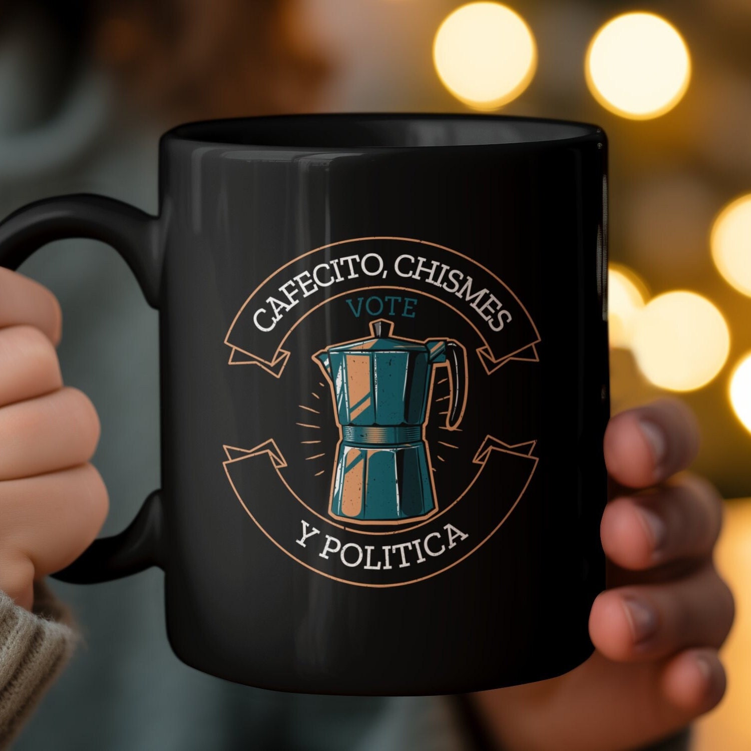 Vintage Coffee Pot VOTE Mug, Political Advocacy Coffee Cup, Retro Red ...