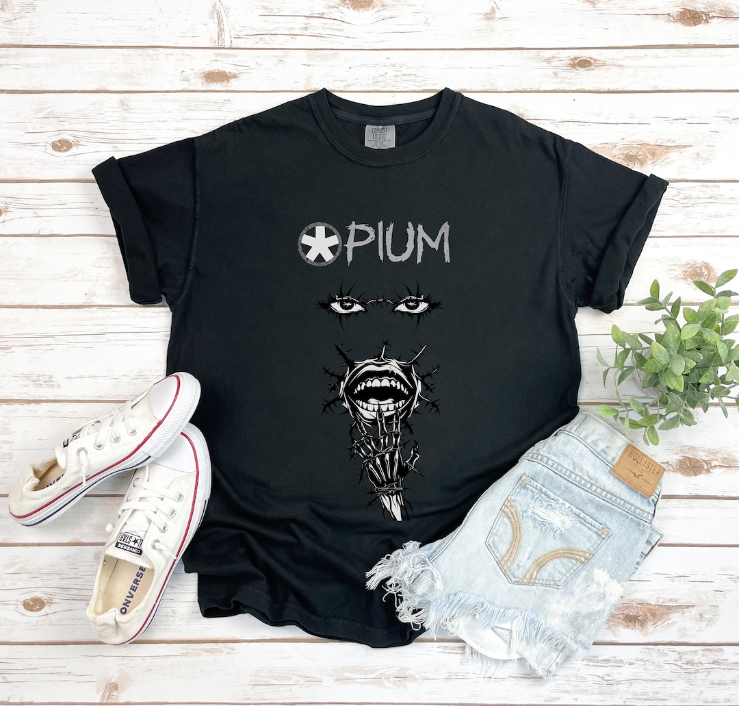 Opium Shirt, Opium Style Streetwear Shirt, Gothic Shirt, Goth Clothing ...