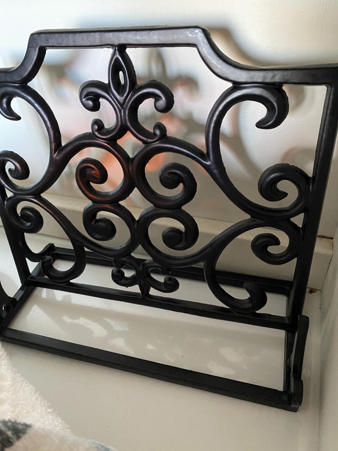 Cook Book Stand, Cast Iron Book Stand, Ornate Book Stand, Black Book ...