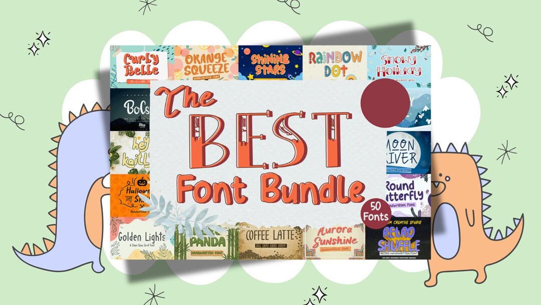 The Best Font Bundle, Display Font, Cricut Font, Vintage Font, Baby ...