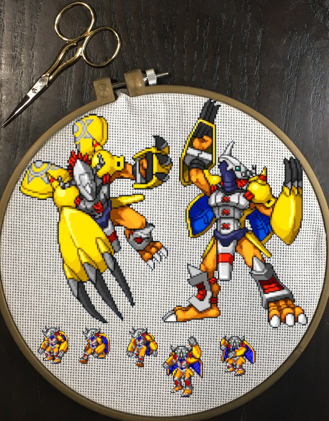 Wargreymon Cross Stitch Patterns Digimon - Etsy