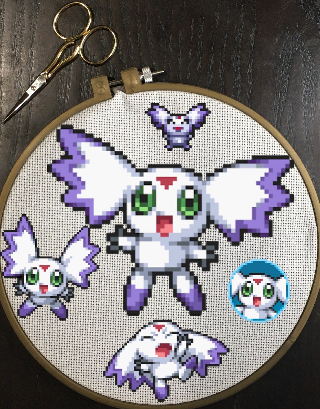 Calumon Cross Stitch Patterns Digimon - Etsy