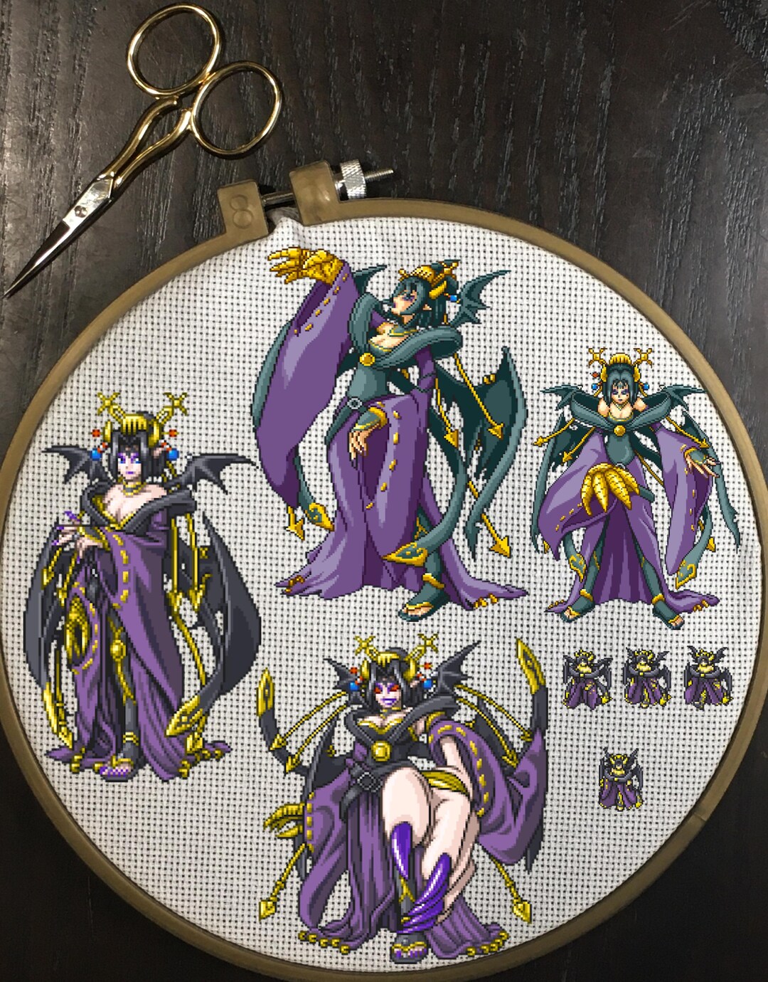 Lilithmon Cross Stitch Patterns Digimon - Etsy