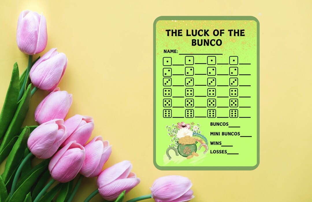 Lucky Bunco Score Card, 4 per Page - Etsy