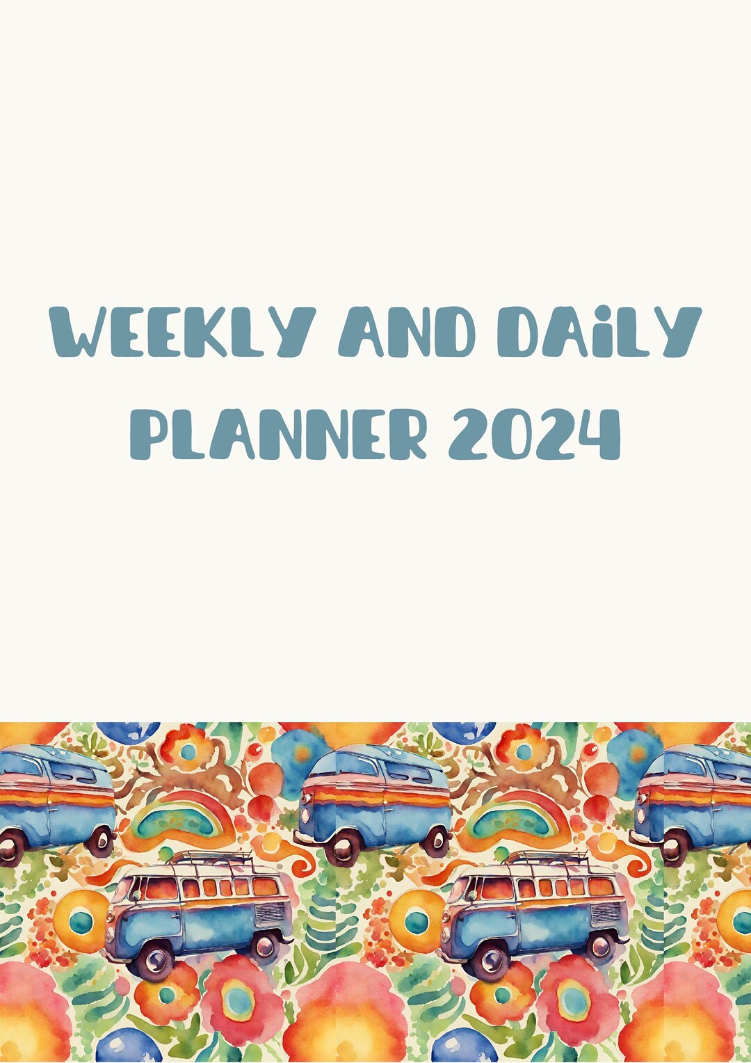 Groovy Groovy Watercolor Weekly and Daily Planner, Combi, 70's, Retro ...