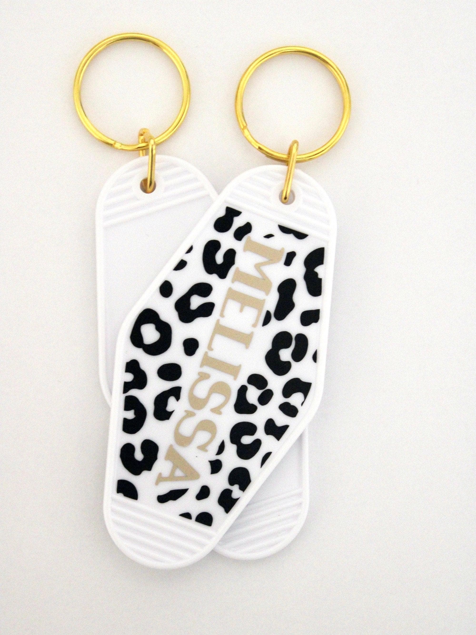 Cheetah Print Keychain - Motel Keychain - Cheetah Print Gifts ...