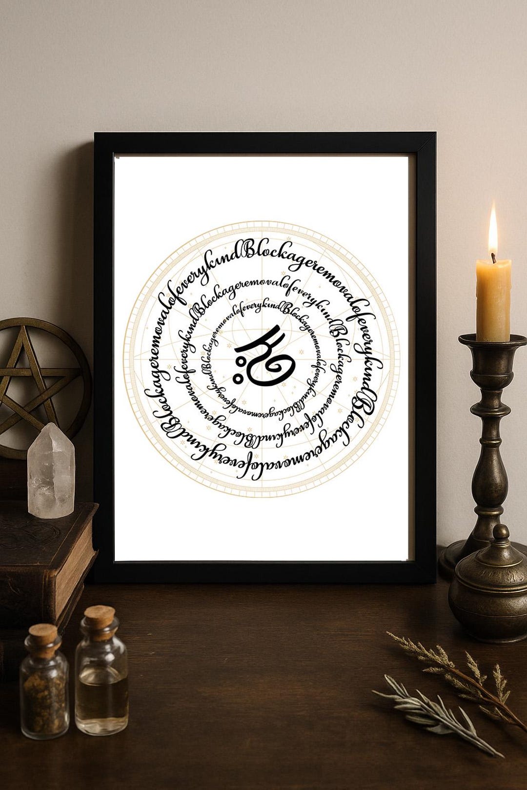Protection Sigil Wall Art Energy Clearing Blockage Removal Healing ...