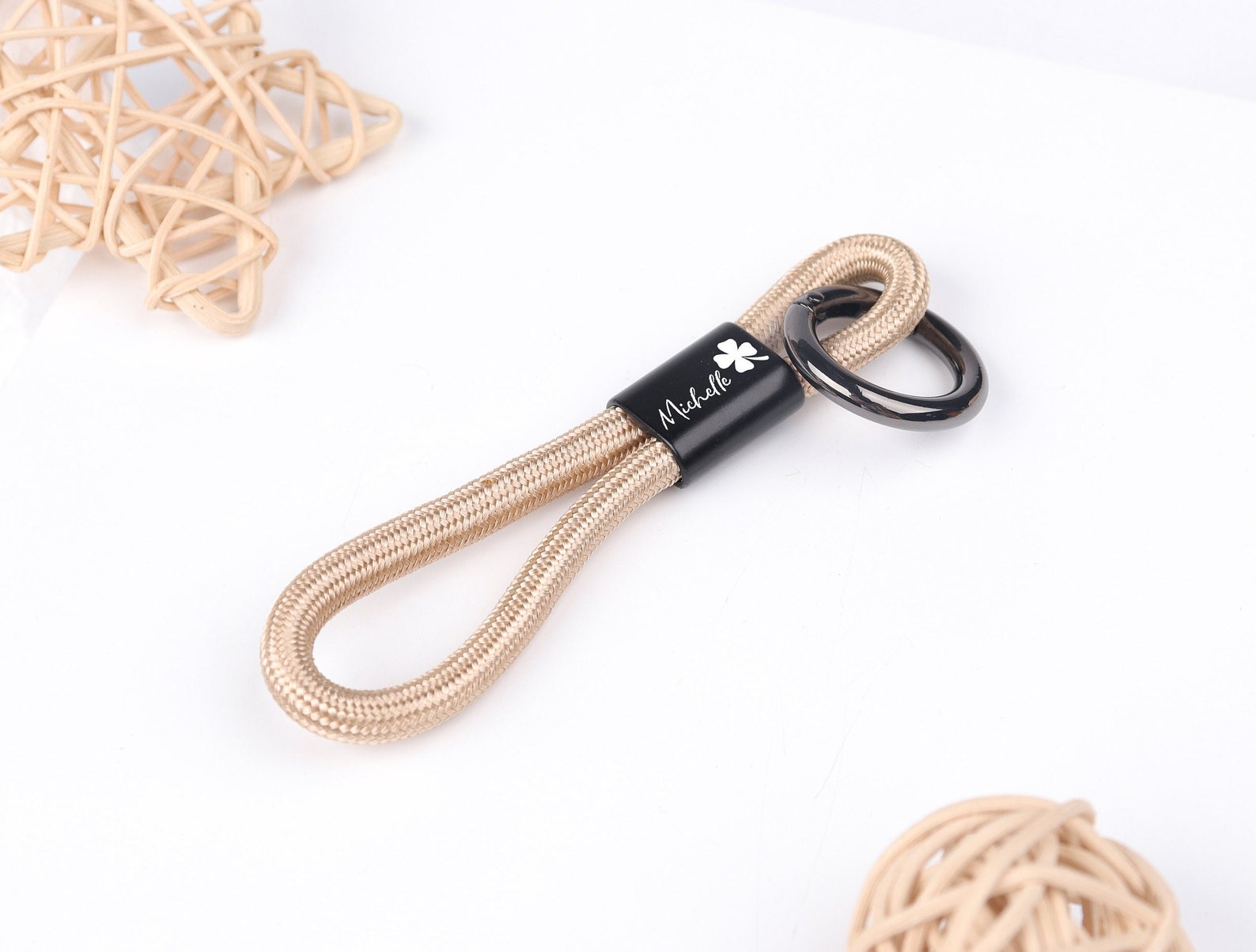 Personalized Keychain Made of Sailing Rope With Engraving,climbing Rope ...