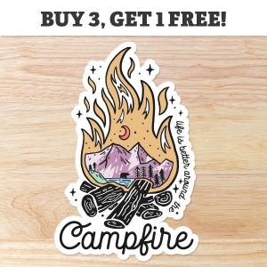 Campfire Sticker - Etsy