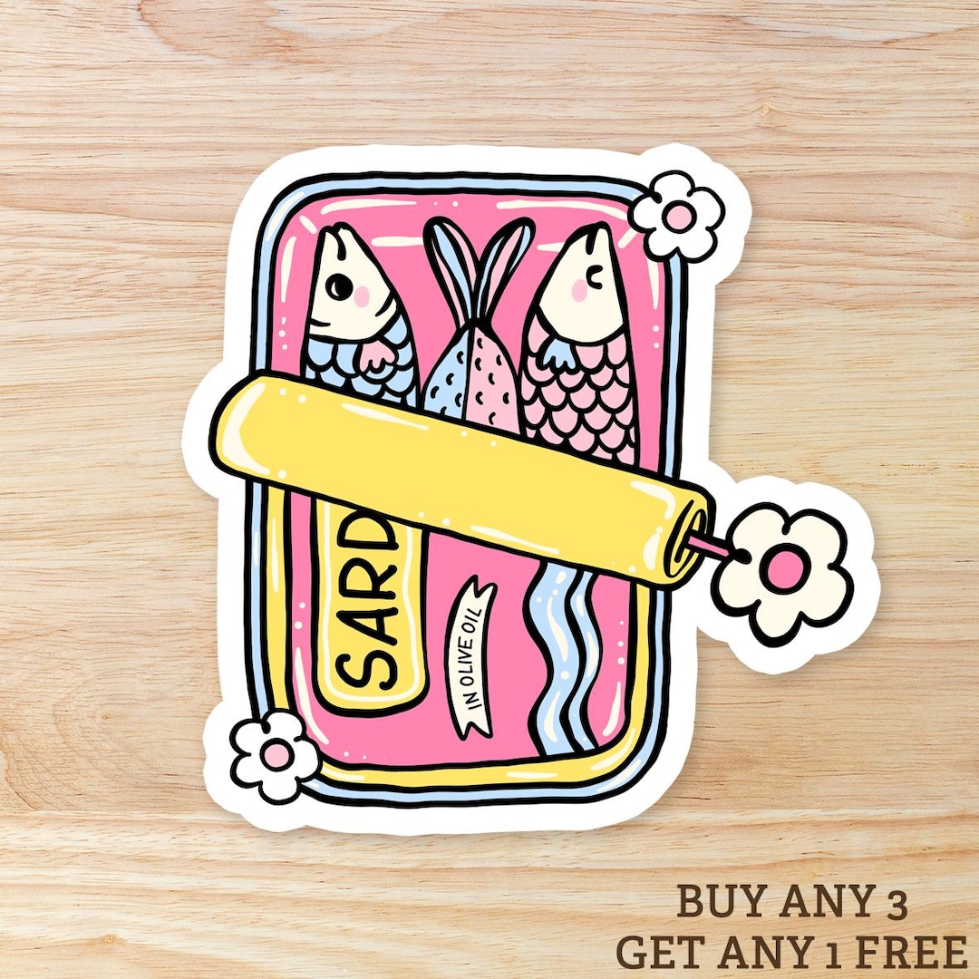 Sardines in Olive Oil: Waterproof Vinyl Sticker - Etsy