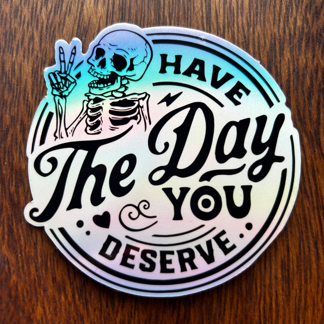 Holographic Skull Sticker - Etsy