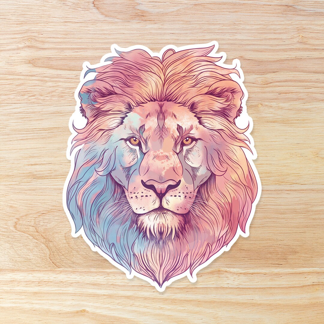 Leo Lion: Waterproof Vinyl Sticker - Etsy
