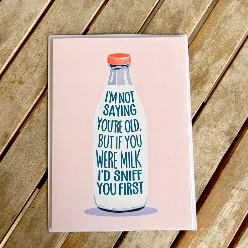 Funny Birthday Card: Milk Sniff, Savage Humor - Etsy