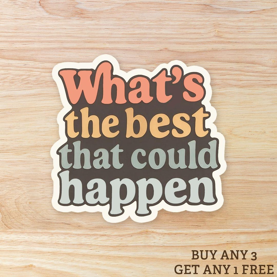 Optimistic Humor Sticker: Waterproof Vinyl, Laptop Decal - Etsy